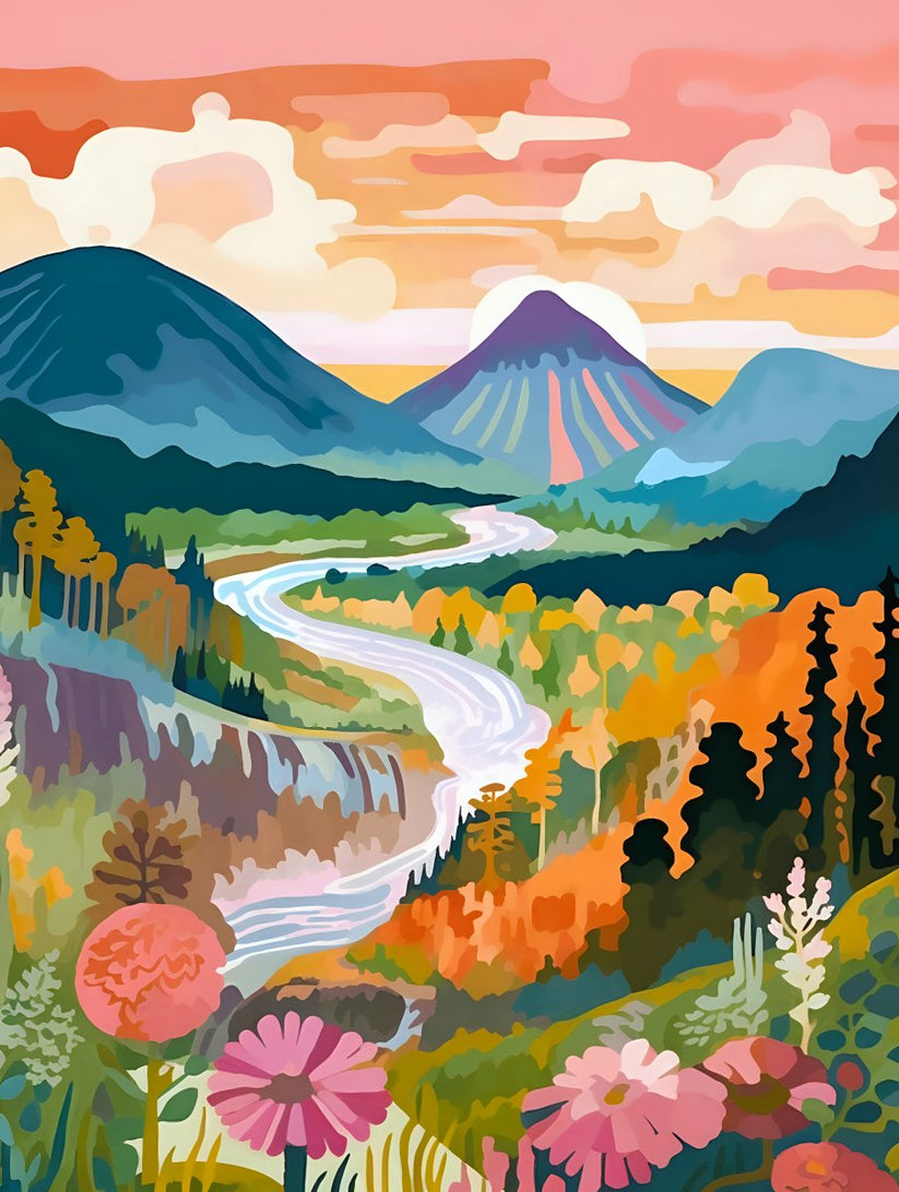 Colorful Yellowstone Series | Paint by Numbers Kit – ArtVibe Paint by ...